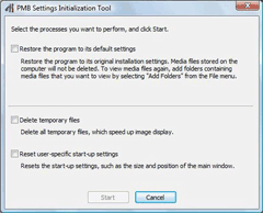 About Settings Initialization Tool